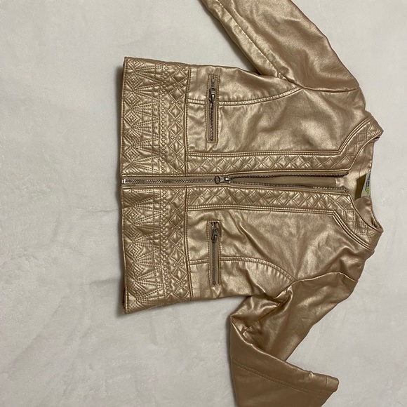 Jackets & Coats | Gold Leather Jacket | Poshmark